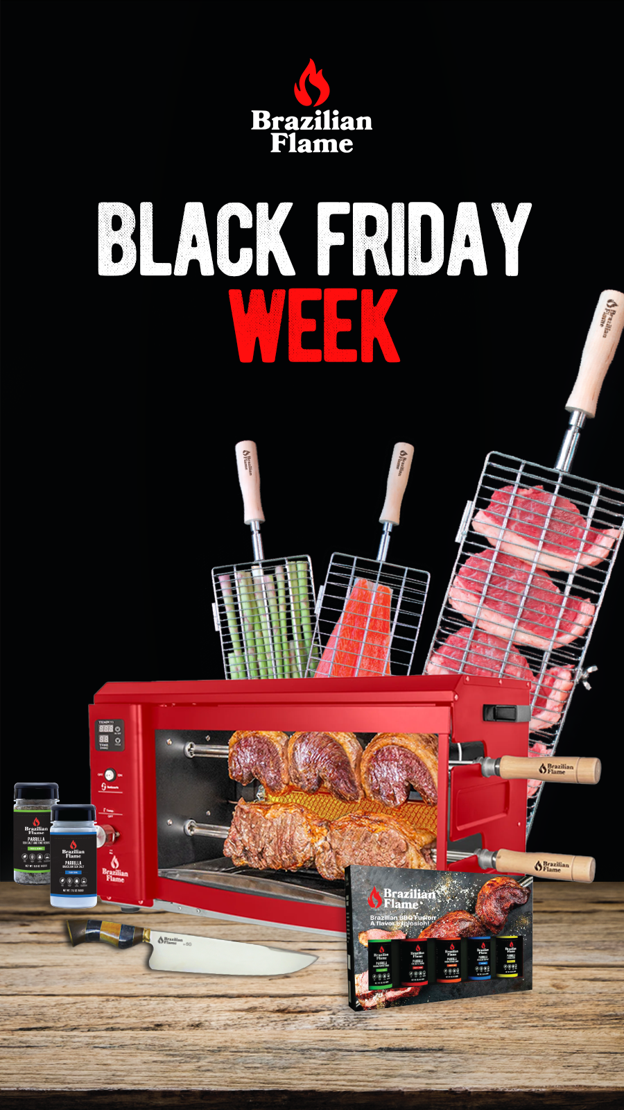 Brazilian Flame® | Electric & Gas BBQ Grills | Rotisserie Grills