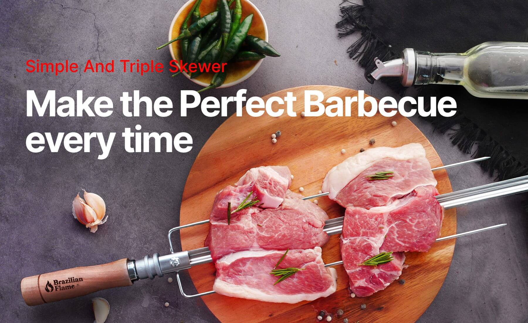 Brazilian Flame Barbecue Skewer - Single